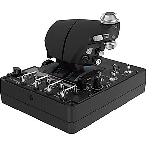Logitech G X56 H.O.T.A.S Throttle and Joystick Flight Simulator Game Controller, 4 Spring Options, +189 Programmable Controls, RGB Lighting, 2x USB, PC - Black