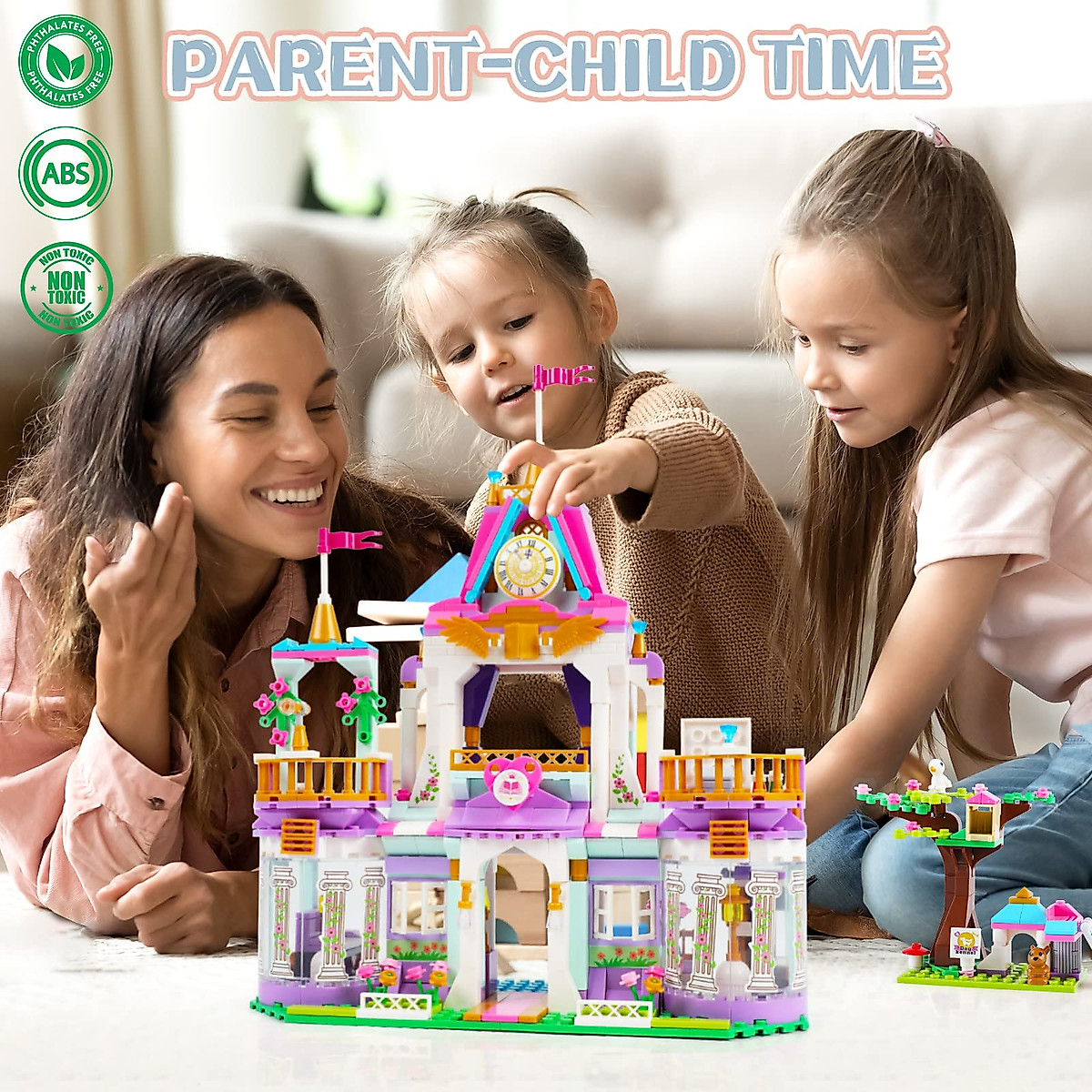Girls Princess Castle Building Blocks , 667Pcs Dream Castle Building Blocks Toys Pink Palace,Creative Roleplay Toys Birthday Gifts with Storage Box for Kids Girls 6 7 8 9 10 11 12 Years Old