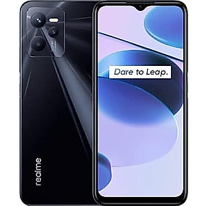 Realme C35 128GB 4GB RAM Factory Unlocked (GSM Only | No CDMA - not Compatible with Verizon/Sprint) | Bundle w/Fast Car Charger - Glowing Black