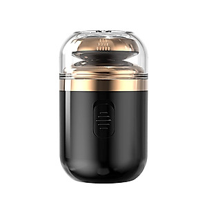 Kisufu Electric Razor for Men Mini Electric Nose Hair Trimmer Washable Razor Two in One,Pocket Size Waterproof Rechargeable Portable Cordless Shaving Face Beard,Suitablefor Home,Travel(Black)