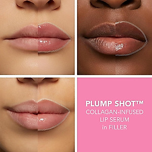 Buxom Plump Shot Collagen-Infused Lip Serum, Lip Plumping Gloss, Formulated with Collagen, Peptides, Hyaluronic Acid, Avocado & Jojoba Oil (Full Size, Filler)