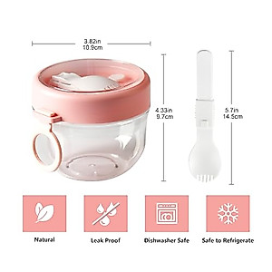 JAOBHAHY Mason Jars for Overnight Oats,4PCS Overnight Oats Jars with Lid and Spoon,20 oz Plastic Overnight Oats Jars with Large Capacity Airtight for Salad Yogurt,Cereal,Fruit