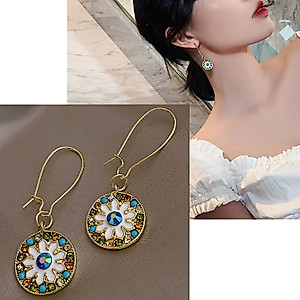 Ear Wire Hooks,300PCS Earring Hooks Dangle Earring Kidney Ear Wires Earring Teardrop Ear Wire for DIY Jewelry Making (300PCS White K/Kc Gold)