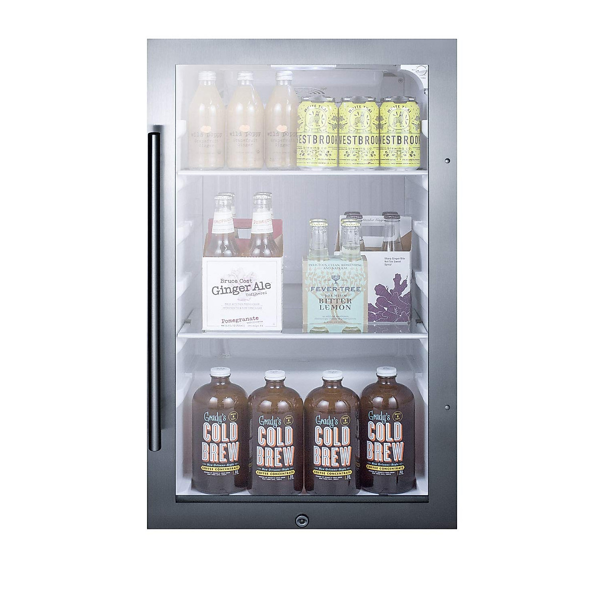 Summit Beverage Cooler, Grey/Clear