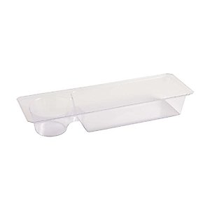HealthSmart Walker Storage Basket Insert with Cup Holder, Clear, 15 x 4.5 x 2.5, Walker Accessories Basket Removable Insert