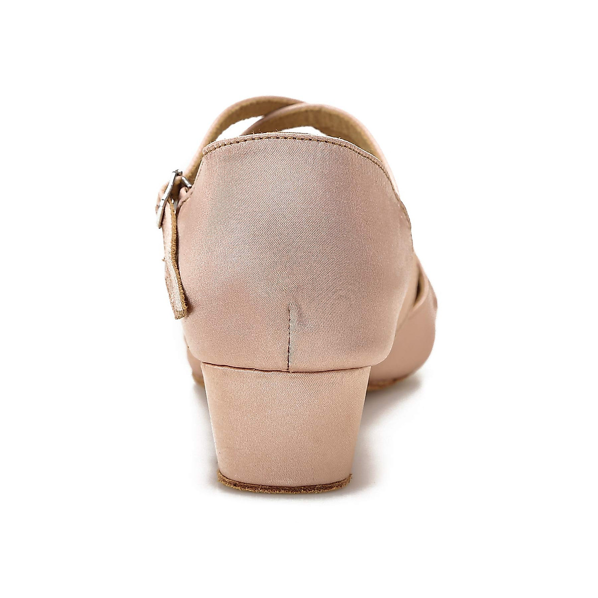 Low Heel Ballroom Dance Shoes Salsa Latin Dancing Shoes for Social Dancer Practice Dancer 1.5 Inch(BA02 Nude Size 10)