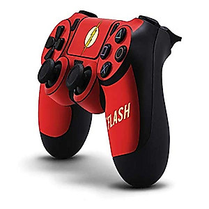 Skinit Decal Gaming Skin Compatible with PS4 Controller - Officially Licensed DC Comics The Flash Classic Emblem Design