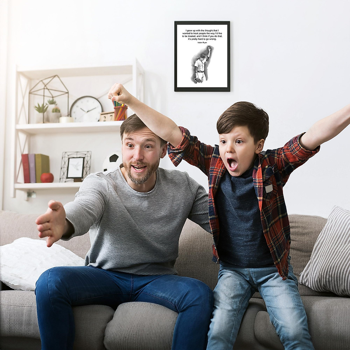 Nolan Ryan Quotes- Treat People- Inspirational Wall Art Print- This Motivational Typographic Wall Decor Print Makes Wall Art For Living Room, Office, Baseball Decor & Gift for Fans, Unframed - 8x10”