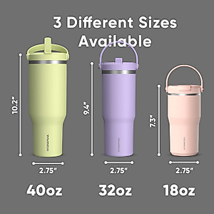 Hydrapeak Nomad 32 oz Tumbler with Handle and Straw Lid, Leakproof Tumbler, Tumbler Lid Straw, Double Insulated Tumblers, 32oz Double Insulated Cup Straw, Stainless Steel (Black)