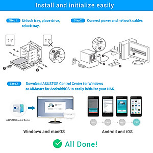 ASUSTOR AS3204T 4-Bay INTEL Quad-Core NAS