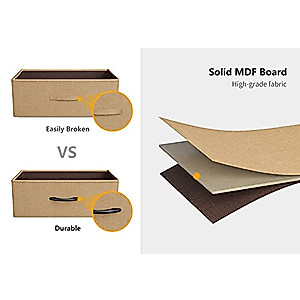 FEZIBO Dresser Organizer, Chest of Drawers-Dresser for Bedroom, Hallway, Entryway, Closets, Furniture Storage Tower-Steel Frame, Wood Top, 6 Drawers Organizer Units-Coffee and Brown