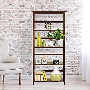 Casual Home Mission Style 5-Shelf Bookcase, Walnut