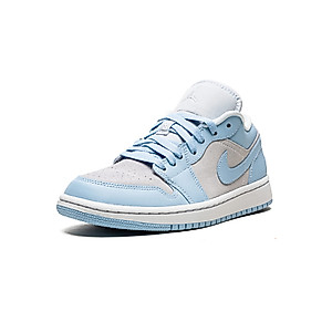 Jordan Womens 1 Low DC0774 050 Football Grey Aluminum - Size 9W