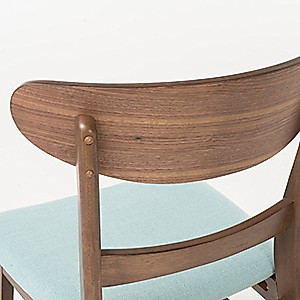 Christopher Knight Home Idalia Dining Chairs, 2-Pcs Set, Mint / Walnut Finish