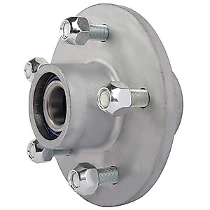 ECCPP Boat Trailer Hub Kit 5 Bolt 1 1/16 x 1 3/8 44649 x 68149 Silver Tapered Spindle Galvanized 3500lb