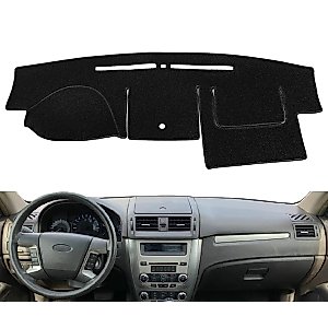 Fcovergurus Dash Cover Mat Custom Fit for Ford Fusion 2006-2012, Dashboard Cover Pad Carpet Protector F114 (Black)