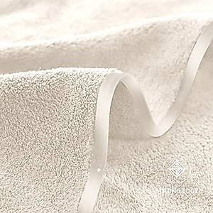 Cosy Family Microfiber 4 Pack Bath Towel Set, Lightweight and Quick Drying, Ultra Soft Highly Absorbent Towels for Bathroom, Gym, Hotel, Beach and Spa (Cream)