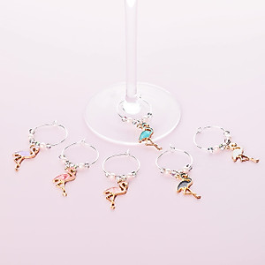 Hot Mess with Grace Flamingo Wine Charm Glass Marker/Identifier