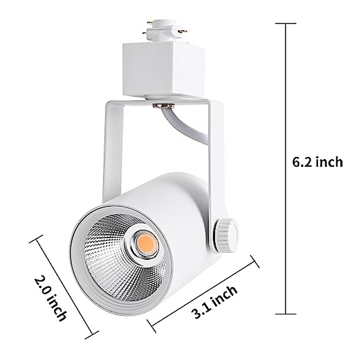 KsDhewi 12 Pack LED Track Lighting Heads Compatible with Single Circuit H Type Rail Ceiling Spotlight for Accent Task Wall Art Exhibition Lighting 7W 3000K Warm White 24D White