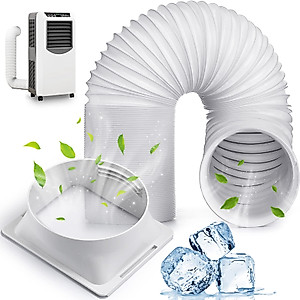 Outus 5.9'' Diameter 80'' Long Portable Air Conditioner Hose with Square Hose Portable Air Conditioner Exhaust Hose Tube Adapter Portable Air Conditioner Ducting for Air Conditioning Parts