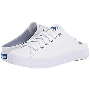 Keds womens Kickstart Mule Core Canvas Sneaker, White, 7.5 US