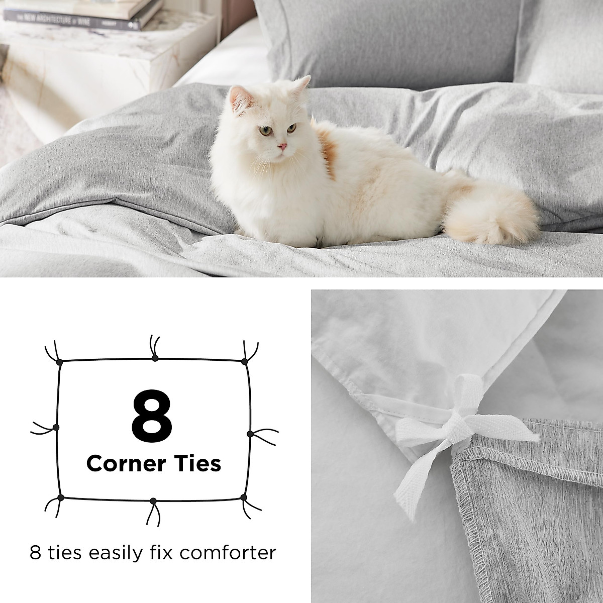 Bedsure Pink Duvet Cover Queen Size - Super Soft Cationic Dyed Duvet Cover for Kids with Zipper Closure, 3 Pieces, Includes 1 Duvet Cover (90"x90") & 2 Pillow Shams, NO Comforter