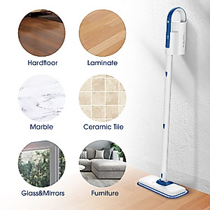 M Mistsince Steam Mops for Floor Cleaning 266℉ High Temperature-Handheld Steam Cleaner with Storage Bag for Furniture Couch, Hardwood Laminate Tile Floor Steamer with 2 Reusable Pads, NV602