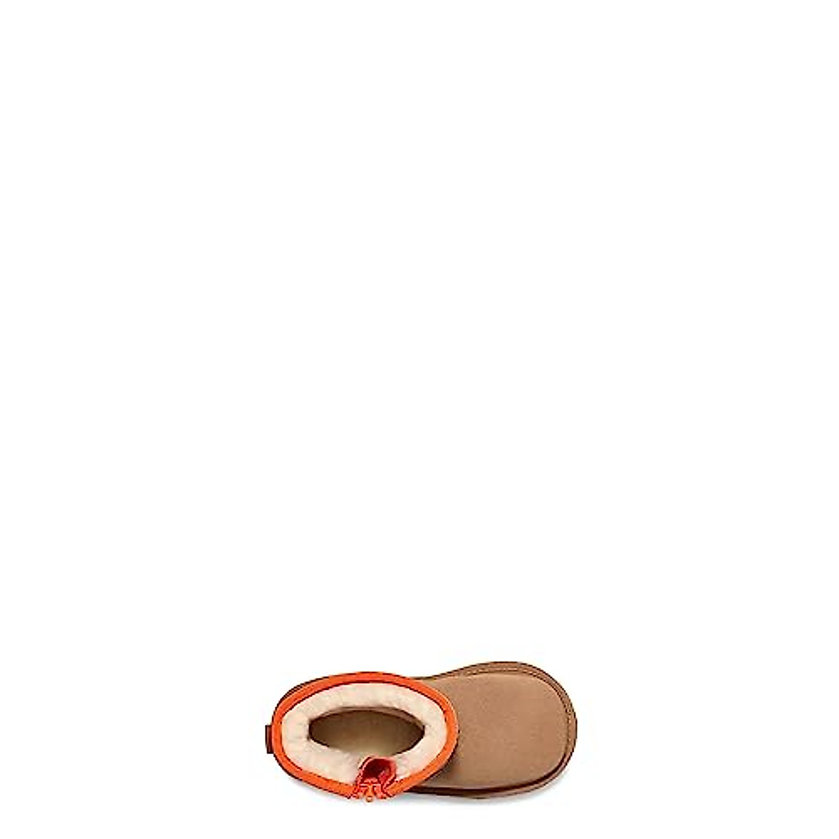 UGG Unisex-Child Classic Mini Zipper Tape Logo Boot, Chestnut, 9 Toddler
