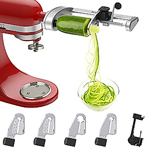 Bestand Spiralizer Attachment Compatible with KitchenAid Stand Mixer, Comes with Peel, Core and Slice, Vegetable Slicer(Not KitchAid Brand Spiralizer)