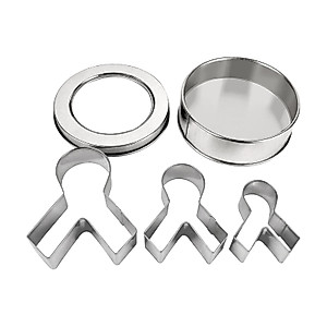 Cookie Cutters with Slip Cover Storage Tin, Support Ribbon Cutters in 3 Different Sizes - Perfect for Baking Enthusiasts.