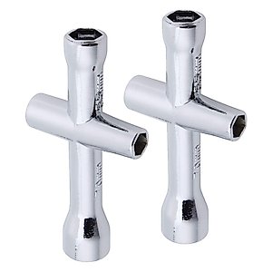 Hobbypark RC Car Wheels Tools Metal Hex Hexagon Sleeve Wrench Cross Wrenches (4mm, 5mm, 5. 5mm, 7mm),2-Pack