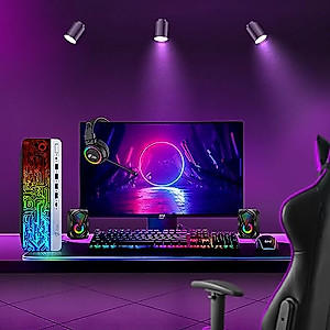 BTO RGB Gaming PC Desktop - Intel Core i5 7th Gen, 16GB DDR4 Ram, 1TB SSD, NVIDIA GeForce GTX 1050 Ti 4GB Graphics Card, Windows 10 Pro, Computer Tower for PC Gaming, HDMI (Renewed)