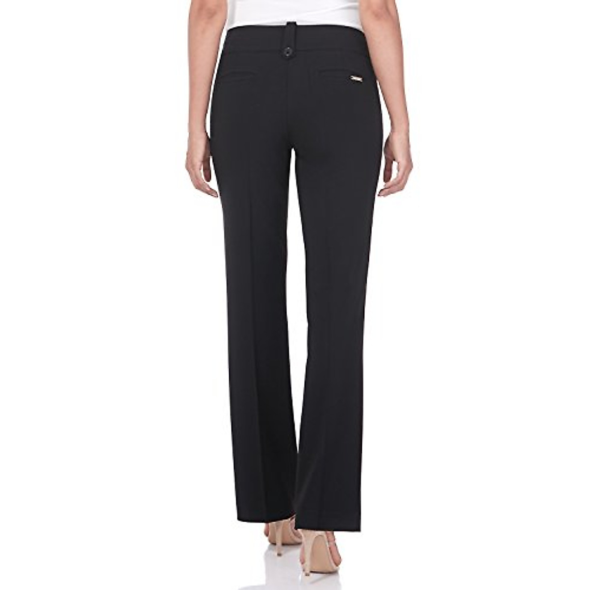 Rekucci Womens Smart Desk to Dinner Stretch Bootcut Pants w/Tummy Control (Black, 8)