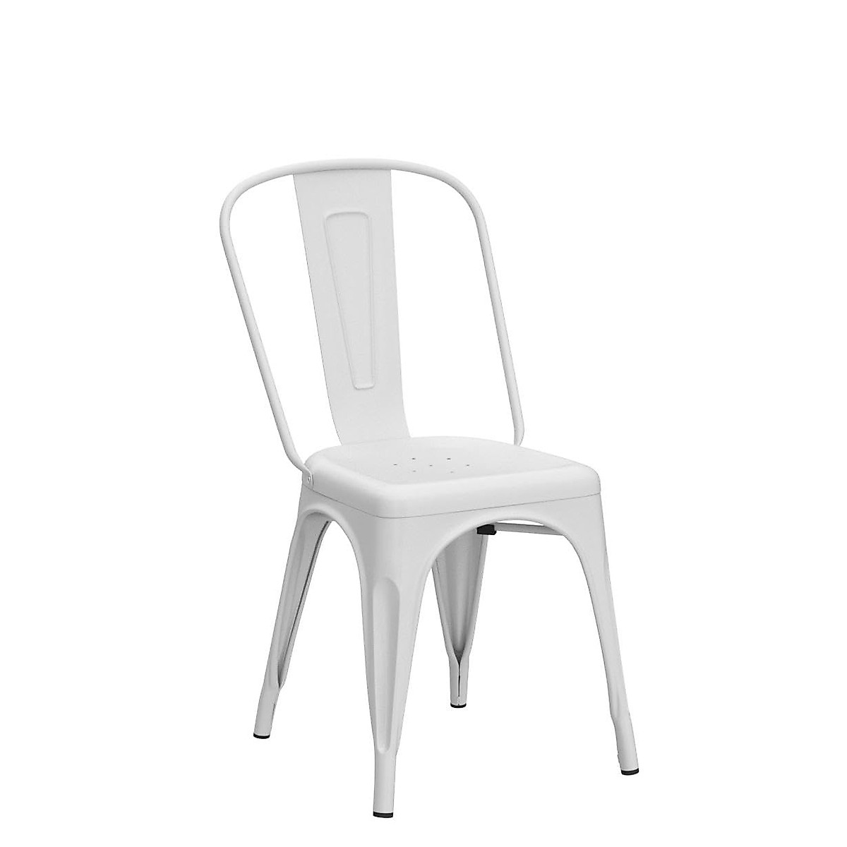 FDW Metal Dining Chairs Set of 2 Indoor Outdoor Chairs Patio Chairs Kitchen Metal Chairs 18 Inch Seat Height Restaurant Chair Metal Stackable Chair Tolix Side Bar Chairs 330LBS Weight Capacity