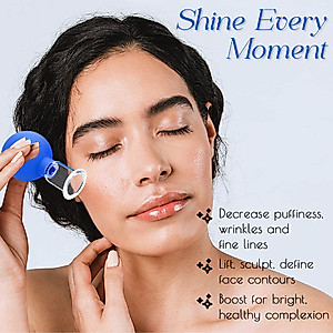 4 PCS Glass Facial Cupping Set | Silicone Vacuum Suction | Cupping Massage Therapy | A Kit for Anti Cellulite, Anti Wrinkle and Instantly Ageless Skin | for Eyes, Face and Body