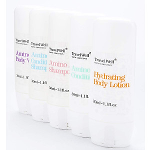 Travel Well Hotel Toiletries Amenities Travel Size Guest Shampoo 1.0 Fl Oz/30ml, Individually Wrapped 50 Bottles per Box