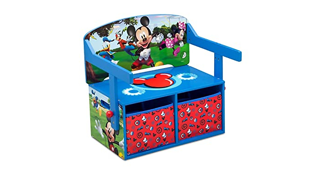 Disney Mickey Mouse Kids Convertible Bench | Safe & Versatile Furniture