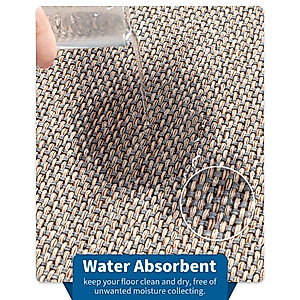 COCOER 2 PCS Kitchen-Rugs Washable, Non-Slip Kitchen-Mat for Floor, Absorbent Neutral Kitchen Rugs and Mats in Front of The Sink