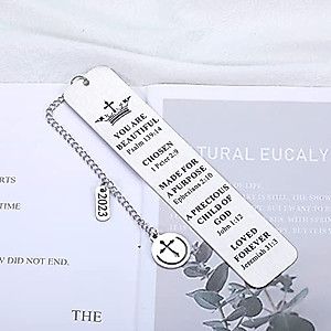 Inspirational Christian Gifts for Women Bible Verse Bookmark for Teen Kid Girl Catholic Daughter Graduation Gift for Her Birthday Gift for Female Friend Sister Book Lover Baptism Religious Church Gift