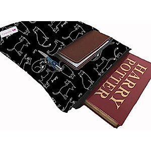 Black Cats Book Sleeve - Book Cover for Hardcover and Paperback - Book Lover Gift - Notebooks and Pens Not Included