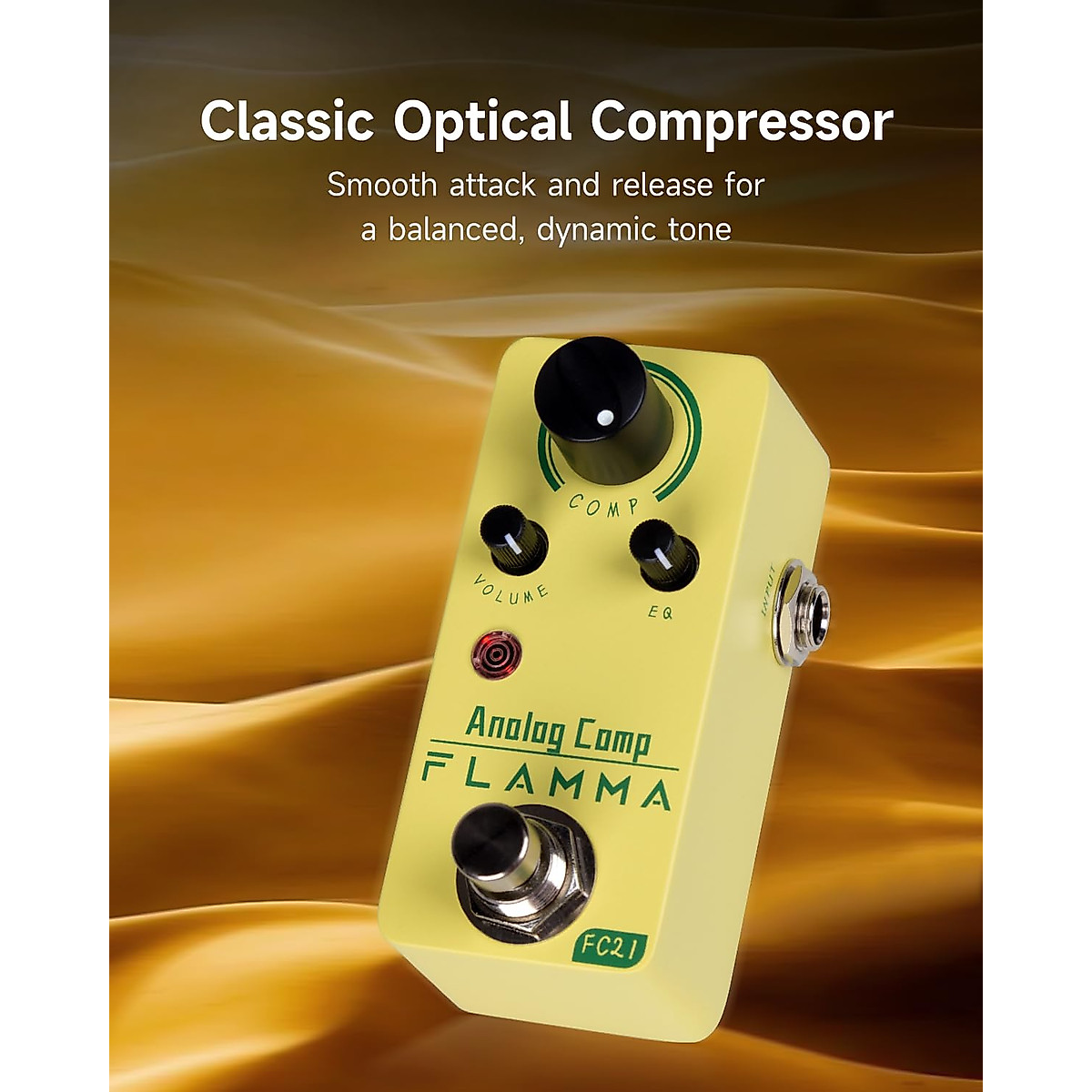 FLAMMA FC21 Compressor Pedal Electric Guitar Effects Pedal Classic Optical Compressing Effect True Bypass