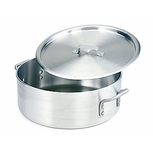 Crestware Extra Heavy Weight Aluminum Braziers with Pan Covers, 15 Quart