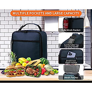 ZM-YOUTOO Lunch Box for Men Youth Kid Boys Girls Teen Adult - Reusable Lunch Bag Men - Insulated Small LunchBox