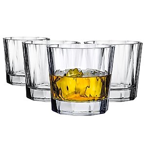 Nude Hemingway Set, Crystal Whiskey Glass, |Lead-Free|, Scotch Glasses for Men and Women Glasses for Home Bar and Dining Glasses, Dof Whisky Glasses Set Of 4