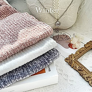 SOJOS Lightweight Ultra Soft Chenille Ribbed Thick Scarf Knit Shawl for Women for Fall Winter Shawl Wrap SC326 with Black