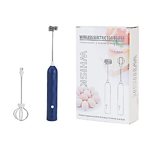 Home Electric Mixer Milk Beater Double-Head Coffee Frother Foamer Machine Stainless Steel For Kitchen Food Processor Small Electric Whisk Mixer Mini Hand-held For Coffee Shakes Stirring Stainless Tool