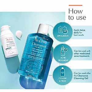 Avene Cleanance Concentrate Blemish Control Serum, clarifying water-gel, fragrance and silicone free, For acne-prone skin, airless pump, 1 Fl Oz