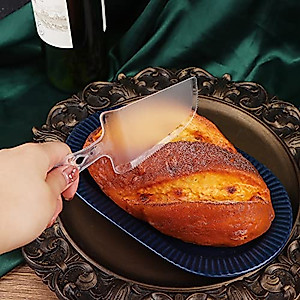 50 PCS Disposable Plastic Cake Cutter and Server Clear Cake Plastic Server Cutter Plastic Cake Server Cutting for Pie Tart Cake Dessert Pizza Pastry, Baking Cutter Holder Transfer for Kitchen Wedding