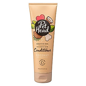 PET Head Dog Conditioner 250ml, Sensitive Soul, Coconut Scent, Conditioner for Dogs with Sensitive Skin, Professional Grooming, Vegan, Hypoallergenic, Natural, ph-Neutral, Gentle Formula for Puppies
