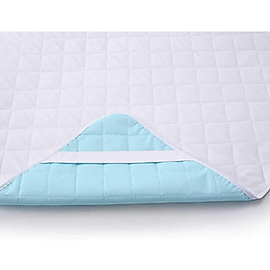 KANECH Queen Size Bed Pads (60"x80") with Straps (1 Pack), Washable and Waterproof ,Heavy Absorbency Incontinence Mattress Pad, Reusable for Adults and Kids